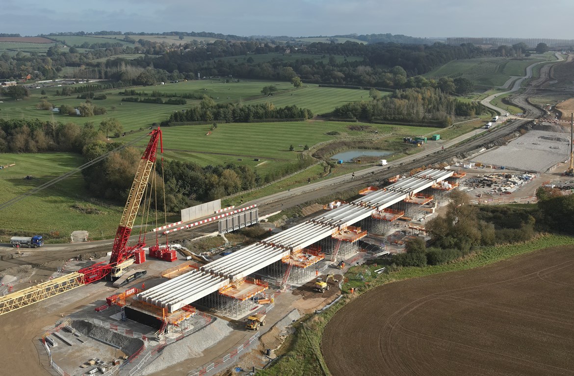 First HS2 viaduct completes deck beam installation – High-Speed Rail Group